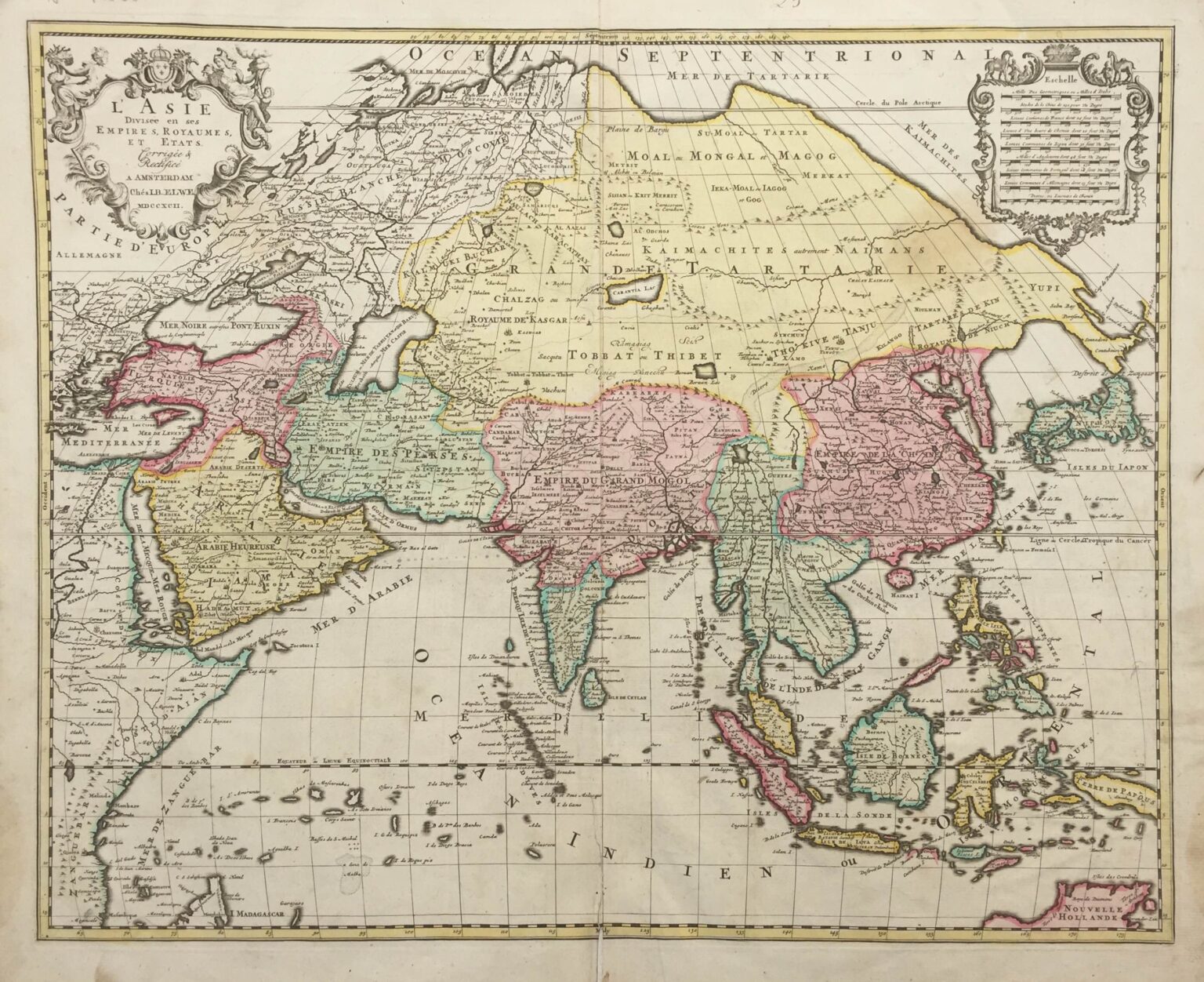 Antique Map of Asia by Elwe (1792) | Bartele Gallery