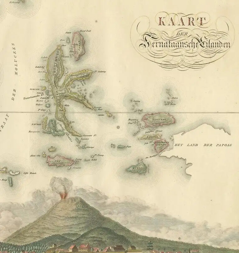 Antique Map of the Ternate Islands by Van den Bosch '1818' - Bartele ...